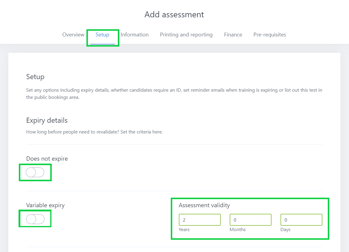 Add or Edit Assessments - AIRDAT Support Centre