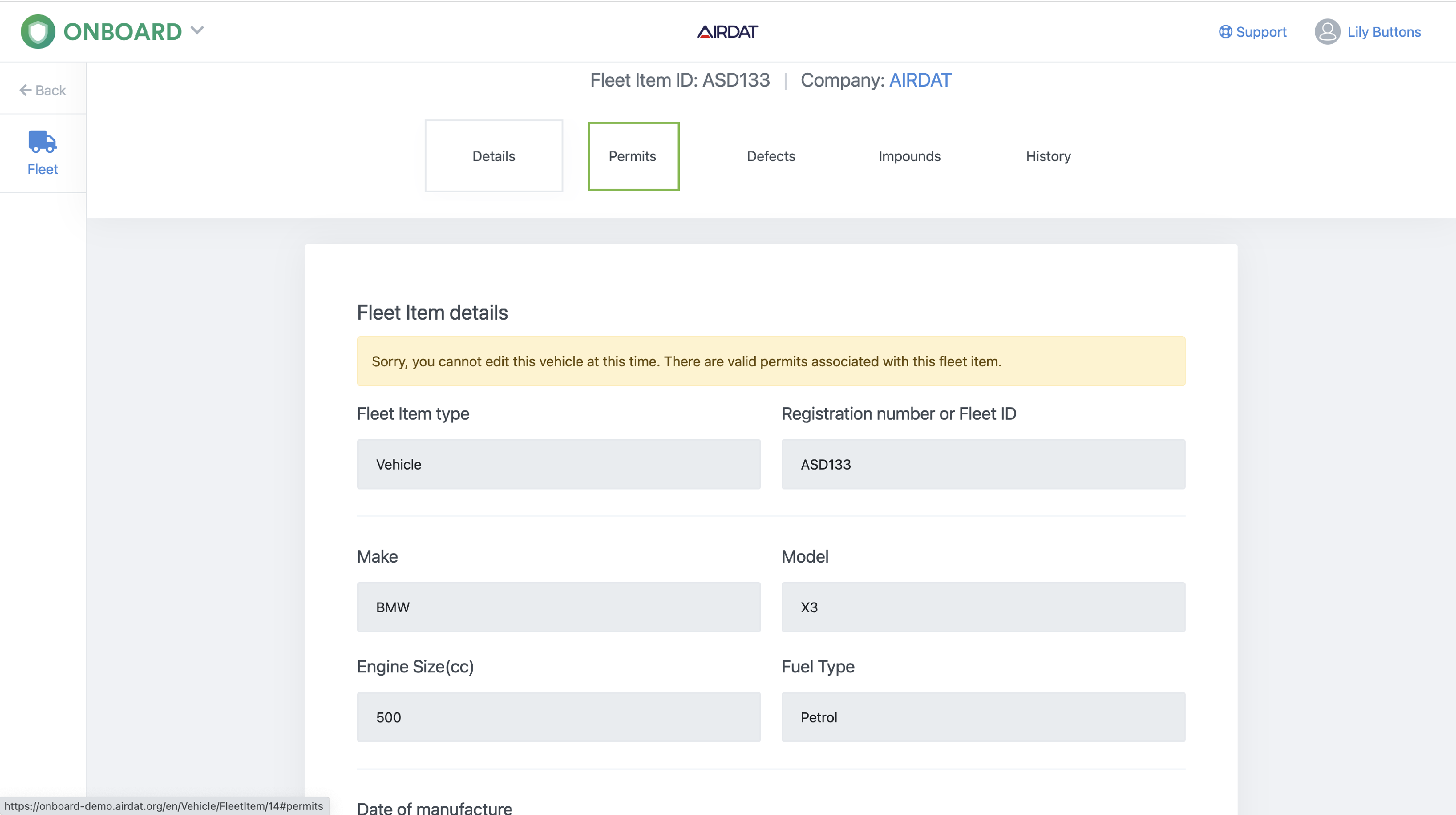 Printing a Vehicle Permit - AIRDAT Support Centre
