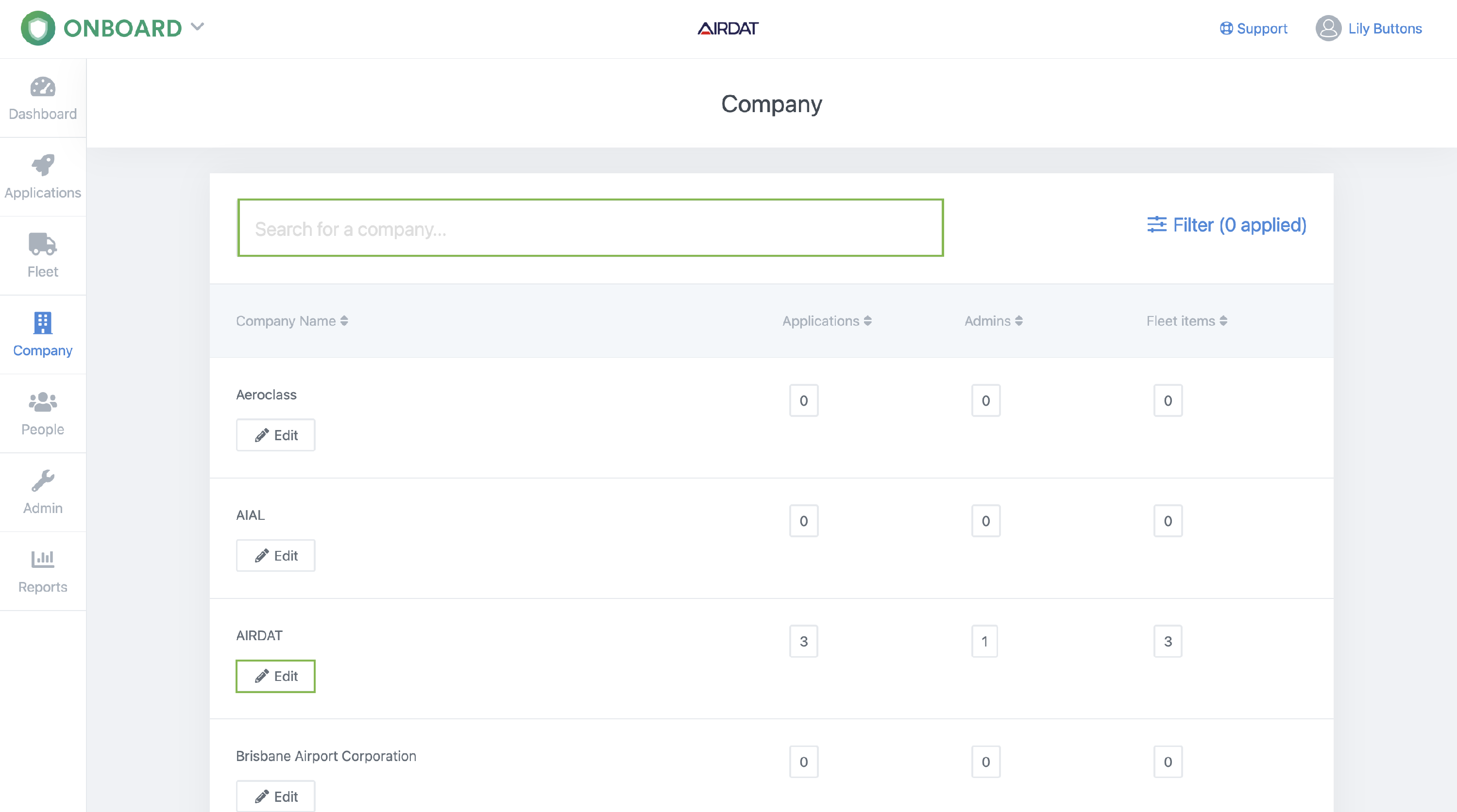Ability to View all Purchases - AIRDAT Support Centre