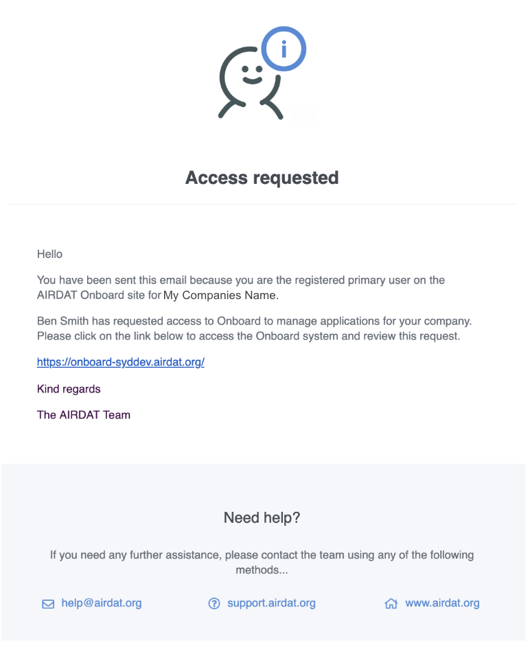 Accepting Company Registration Requests & Setting Permissions - AIRDAT ...