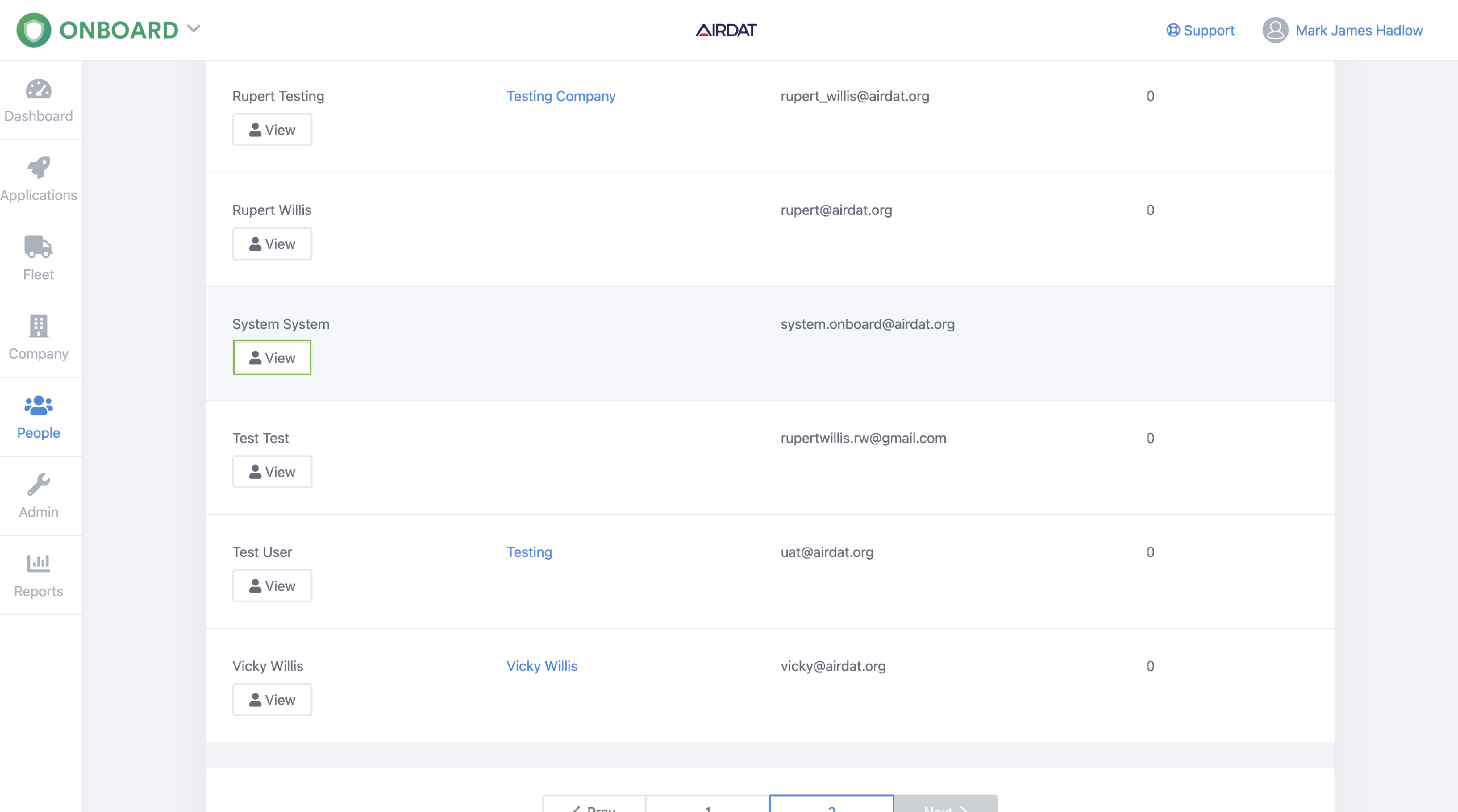 Changing User Permissions as a Super User - AIRDAT Support Centre