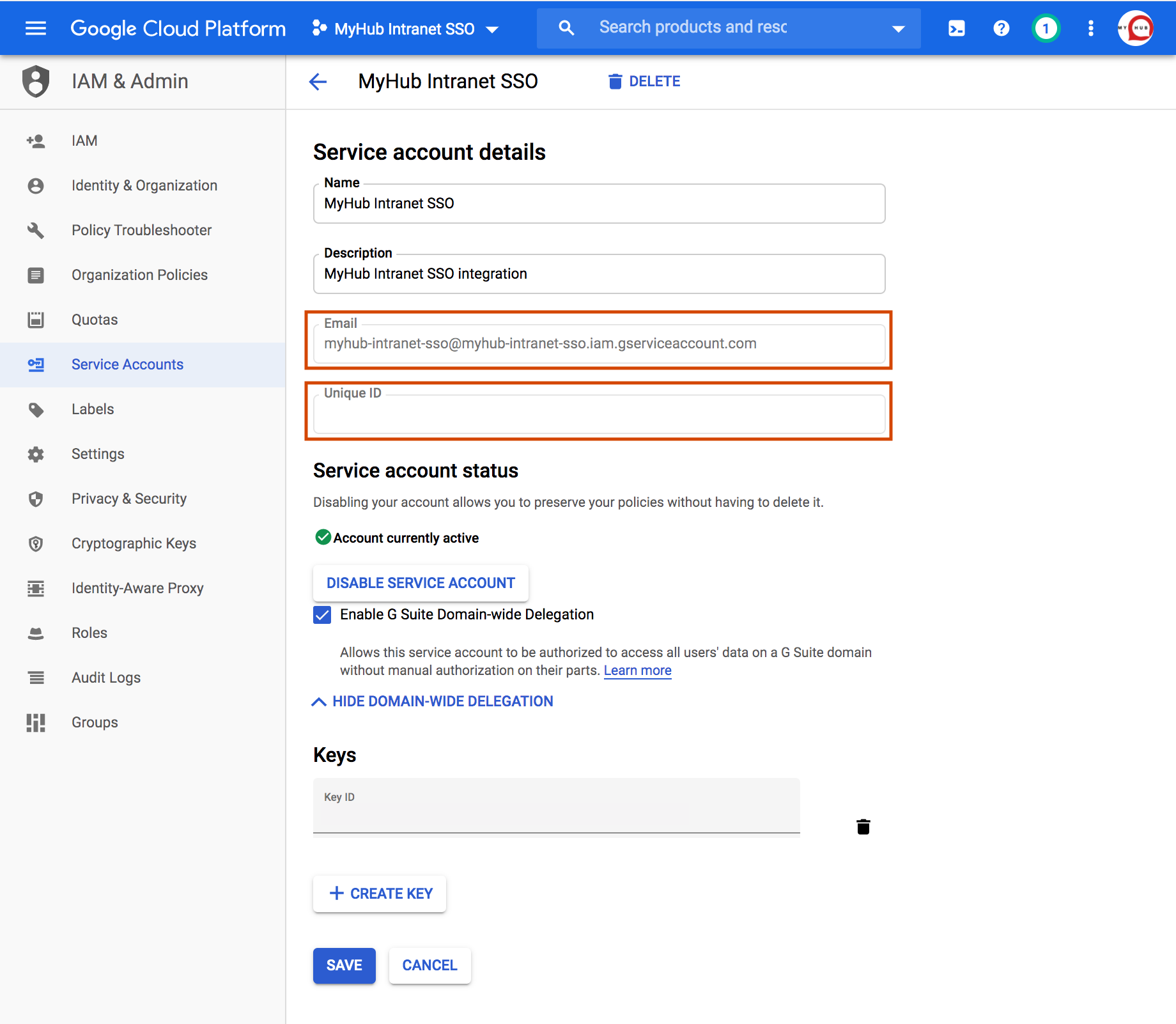 Google Single Sign-On (SSO) Setup Steps - MyHub Intranet Help