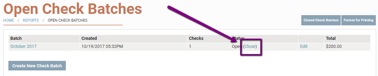 The Check Batches Report – Easy Storage Solutions