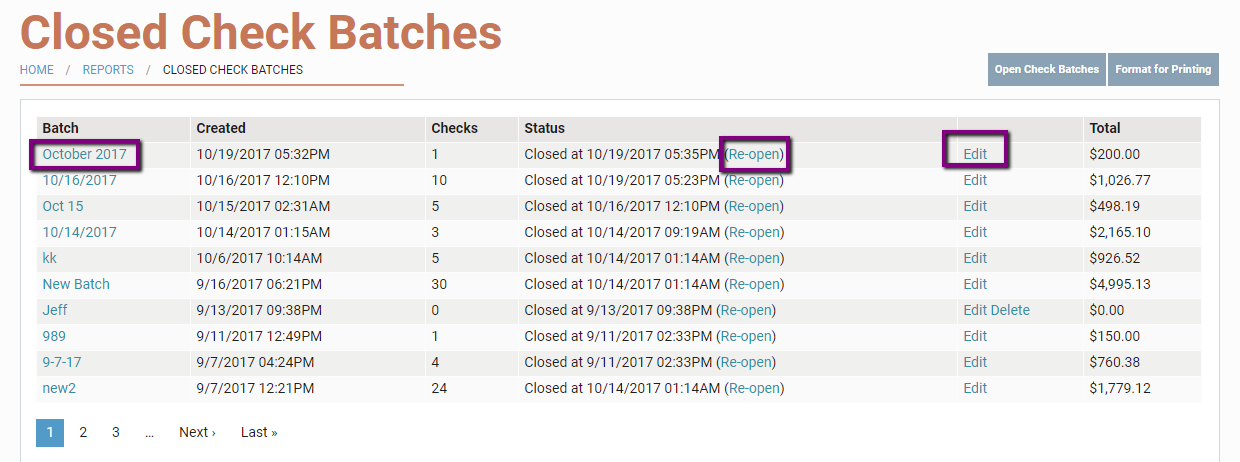 The Check Batches Report – Easy Storage Solutions