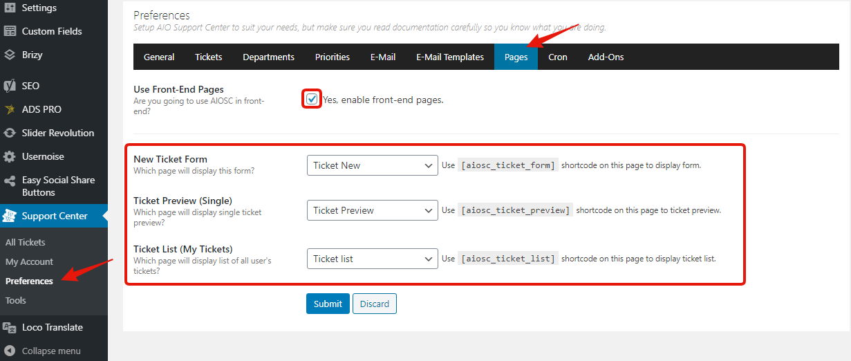 How to set up the AIO Support Center plugin - Jobster Documentation