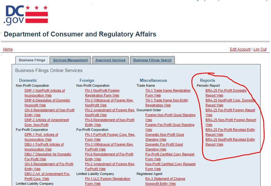 DCRA Biennial corporate registration - AFC Knowledge Base