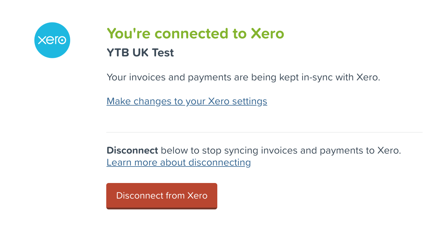 Disconnecting from Xero - YourTradebase Help