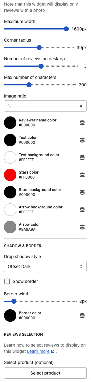 Loox Carousel Widgets - Loox Knowledge Base
