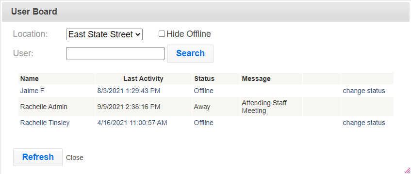 Check-In Management Screen (cloud) - LobbyCentral Support