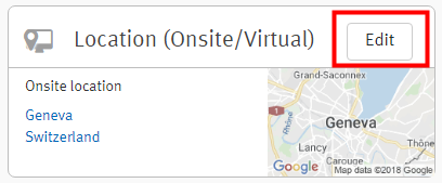 Change meeting period and location - ISO helpdesk knowledge base