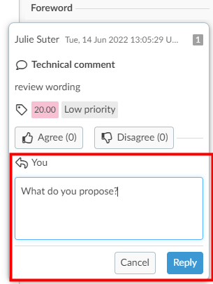 Agree, disagree and support others' comments - ISO helpdesk knowledge base