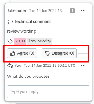 Agree, disagree and support others' comments - ISO helpdesk knowledge base