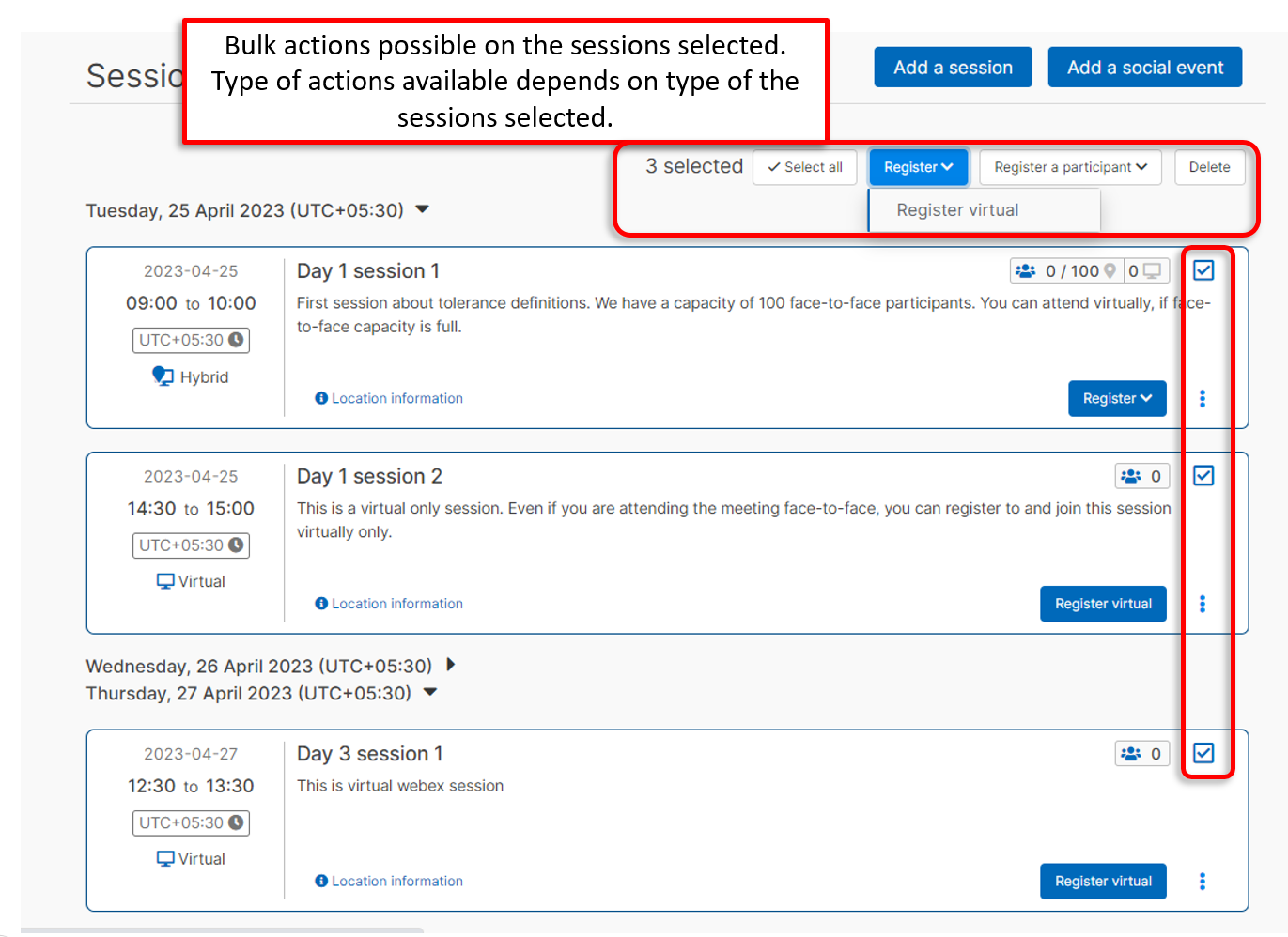 Meeting sessions overview - ISO helpdesk knowledge base