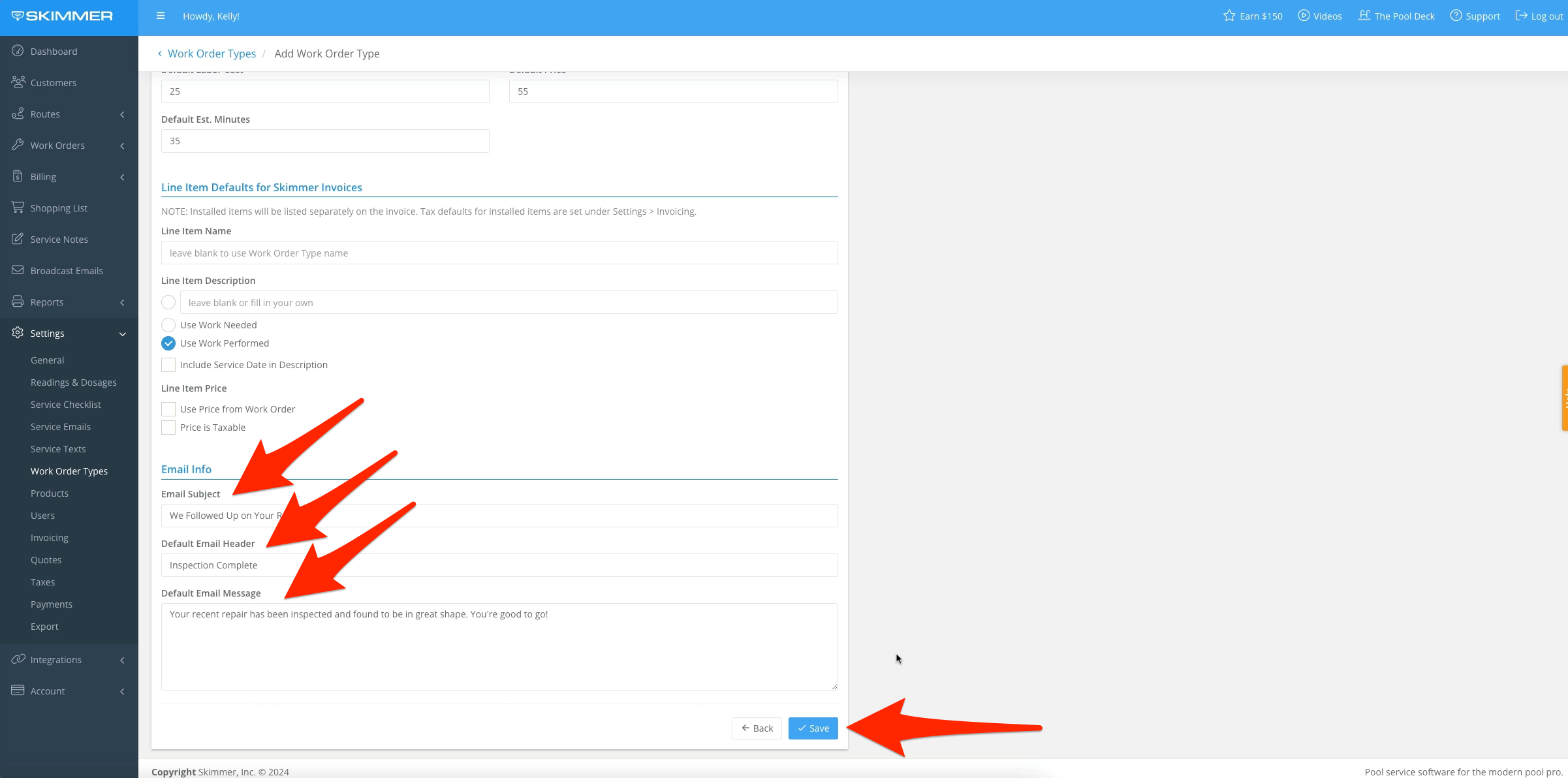 Create, Edit, or Delete a Work Order Type (Web) - Pool Software Videos & Tutorials | Skimmer