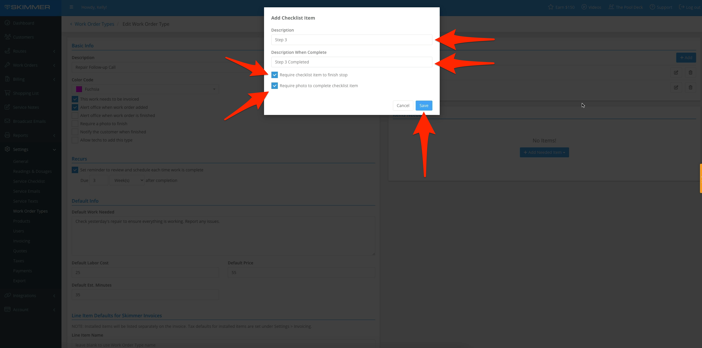 Create, Edit, or Delete a Work Order Type (Web) - Pool Software Videos & Tutorials | Skimmer