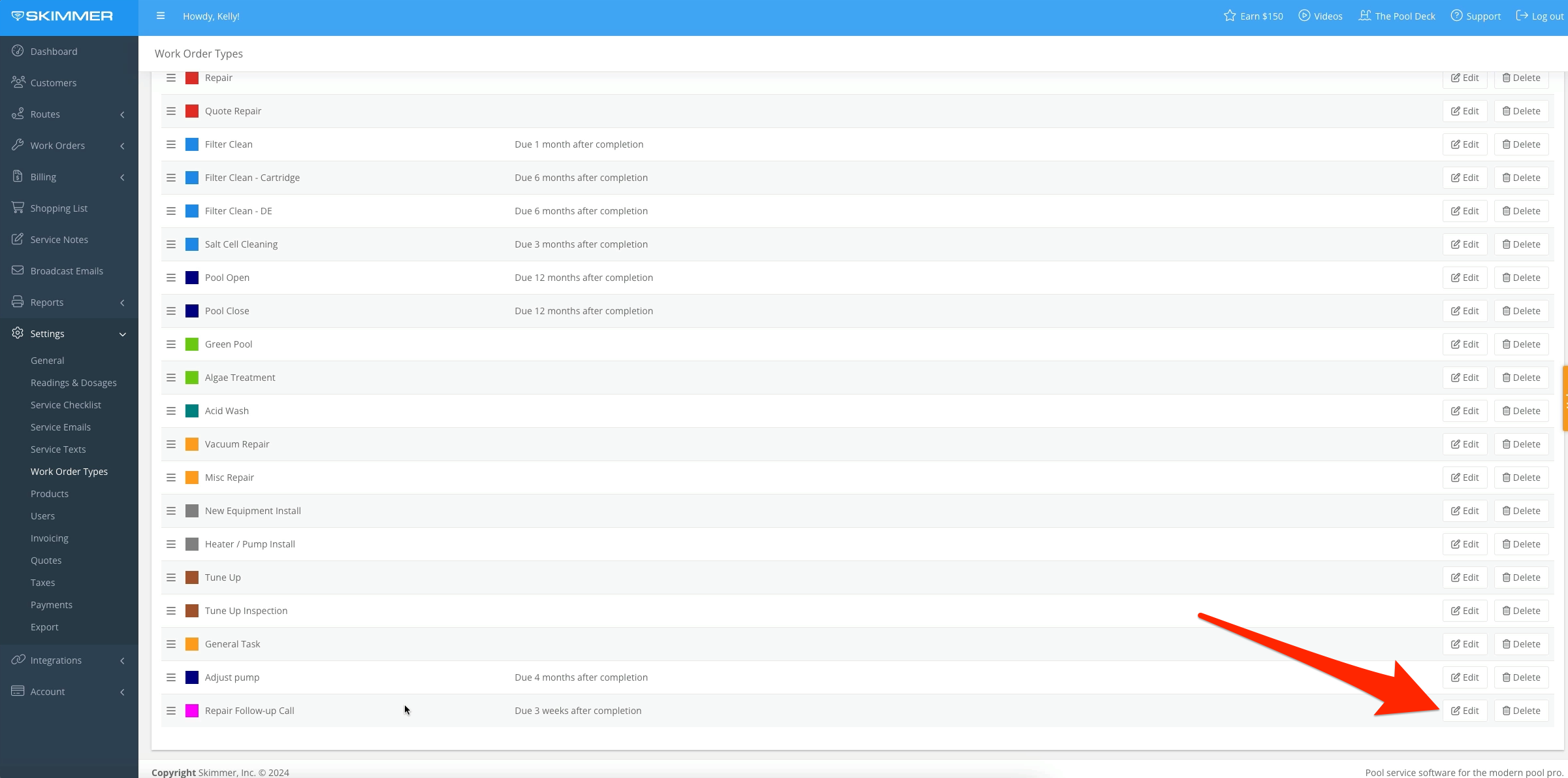 Create, Edit, or Delete a Work Order Type (Web) - Pool Software Videos & Tutorials | Skimmer