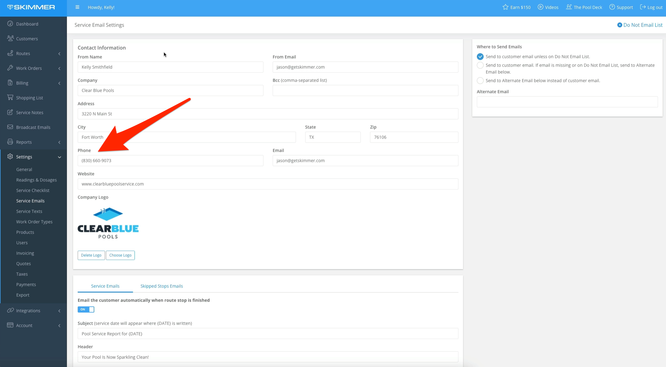 Service Texts - Activate and Set Up (Web) - Pool Software Videos & Tutorials | Skimmer