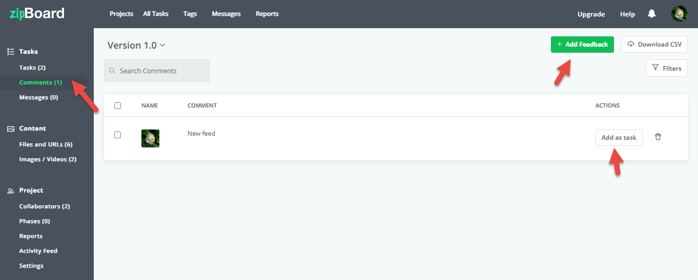 Parts of a zipBoard project - zipBoard Help