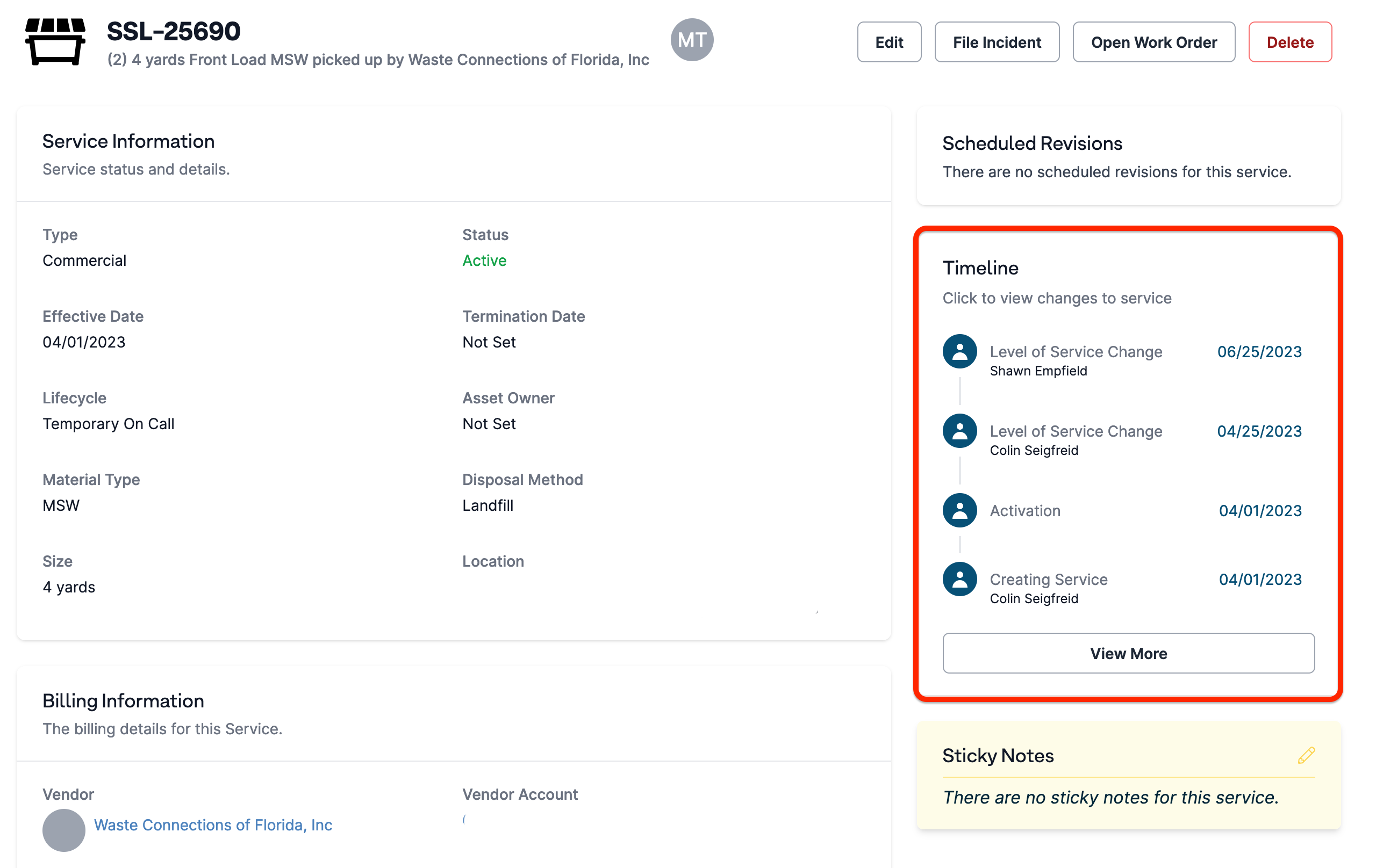 Service Edit Vs. Timeline Edit - Discovery