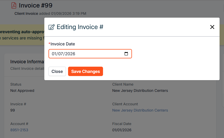 How Do I Set a Client Invoice Date? - Discovery