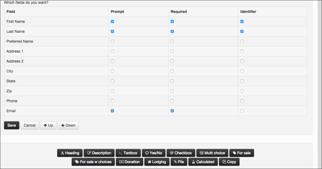 How to create a registration form - User Guides