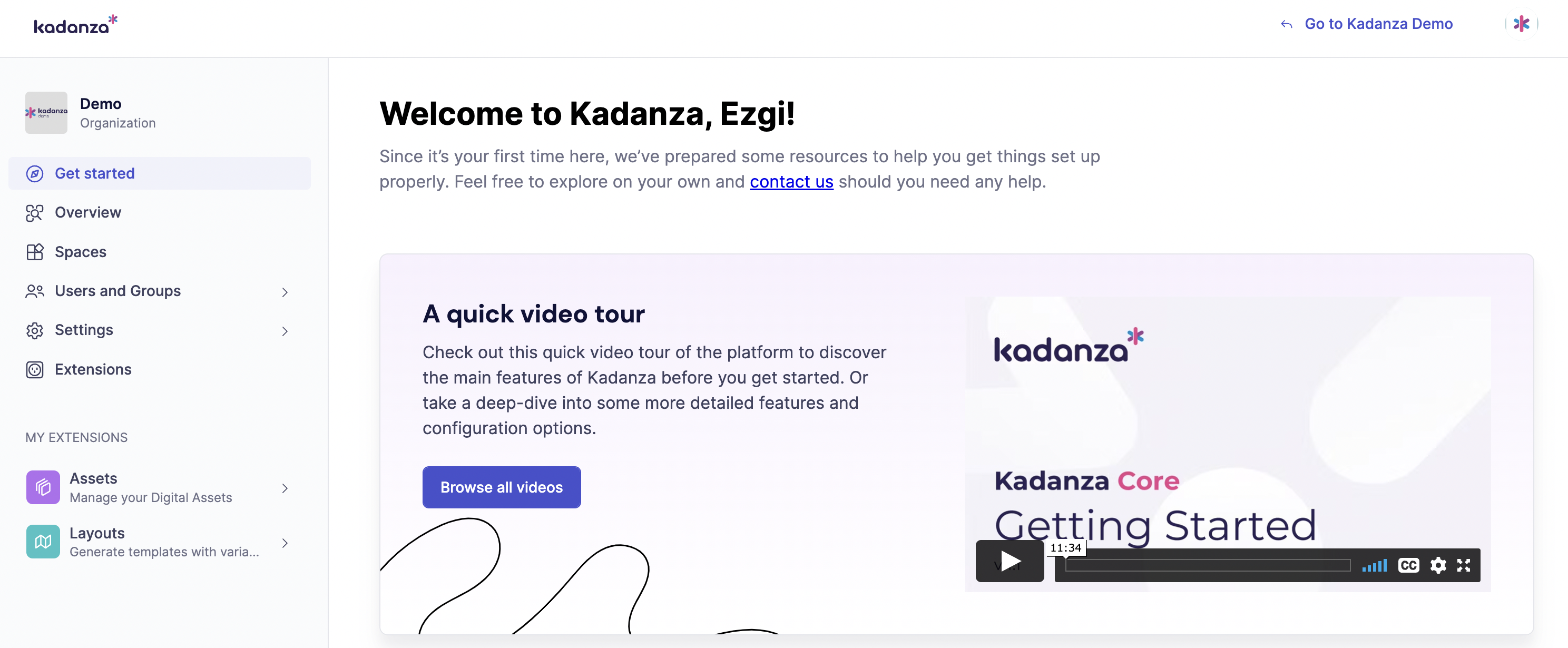 Get started page - Kadanza | Help Center