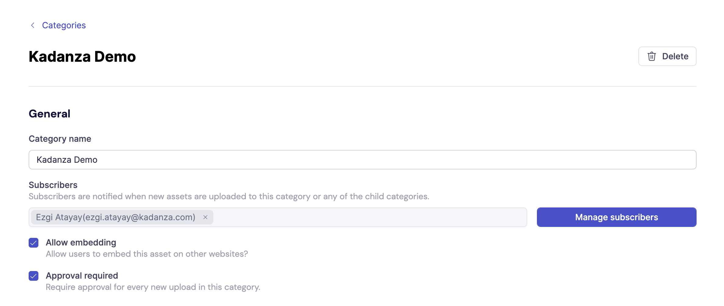Categories - Kadanza | Help Center