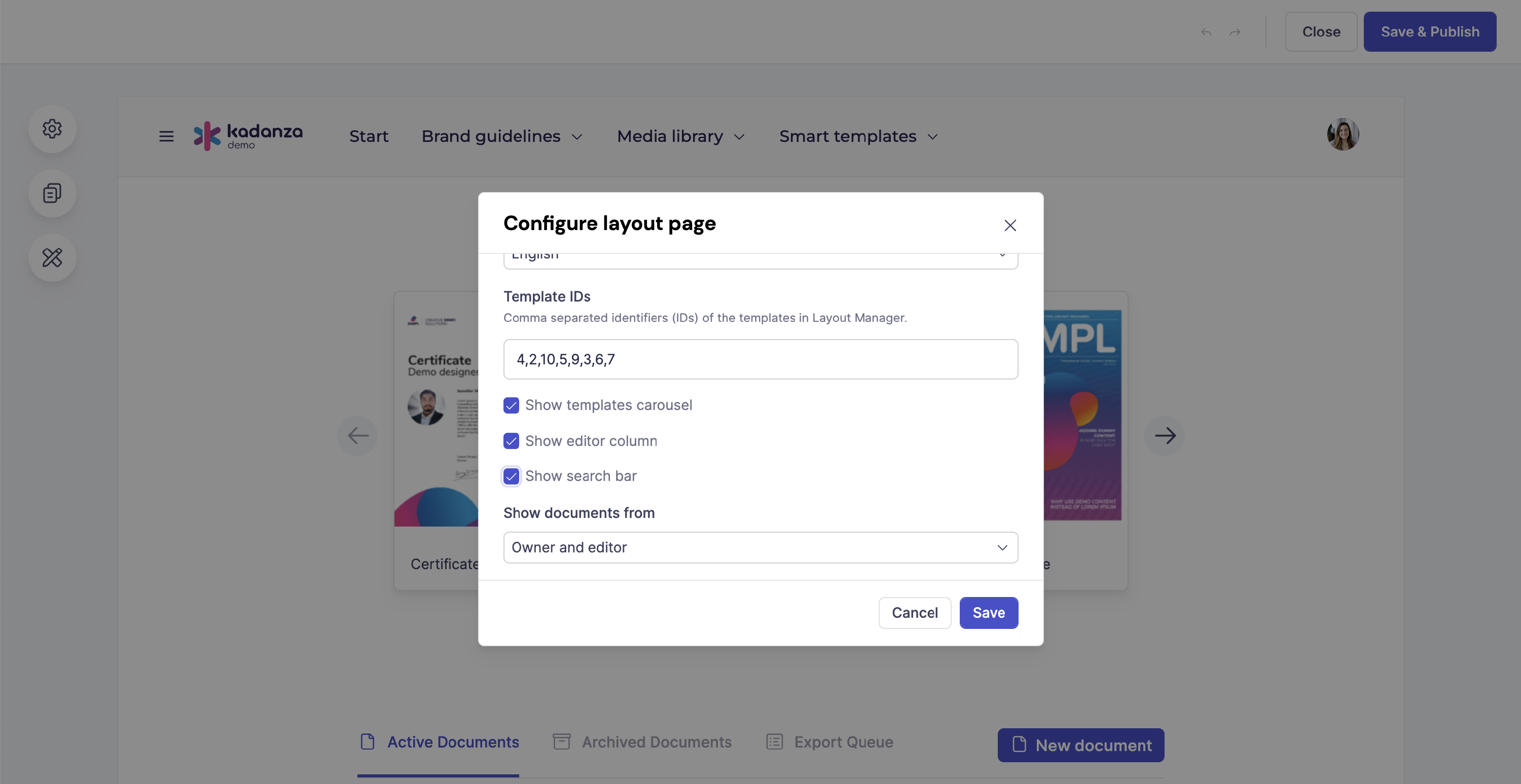 Configuring your Assets and Layouts pages - Kadanza | Help Center