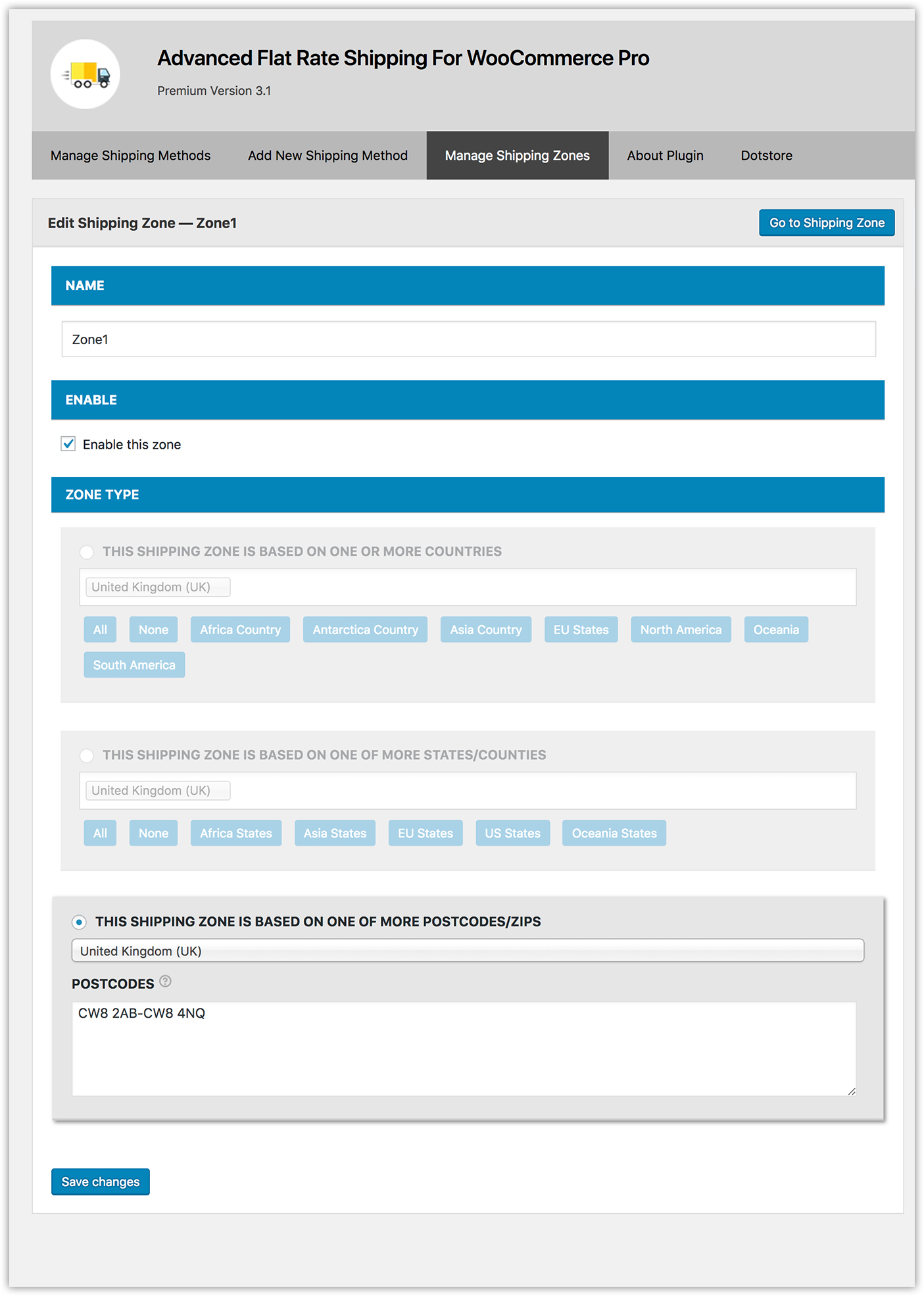 Postcode/Zip Code/Postal Code based WooCommerce Shipping Zone - DotStore Knowledge Base