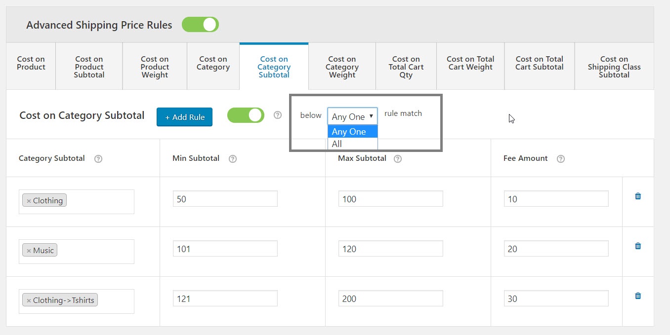 Shipping Rules or Conditions - DotStore Knowledge Base