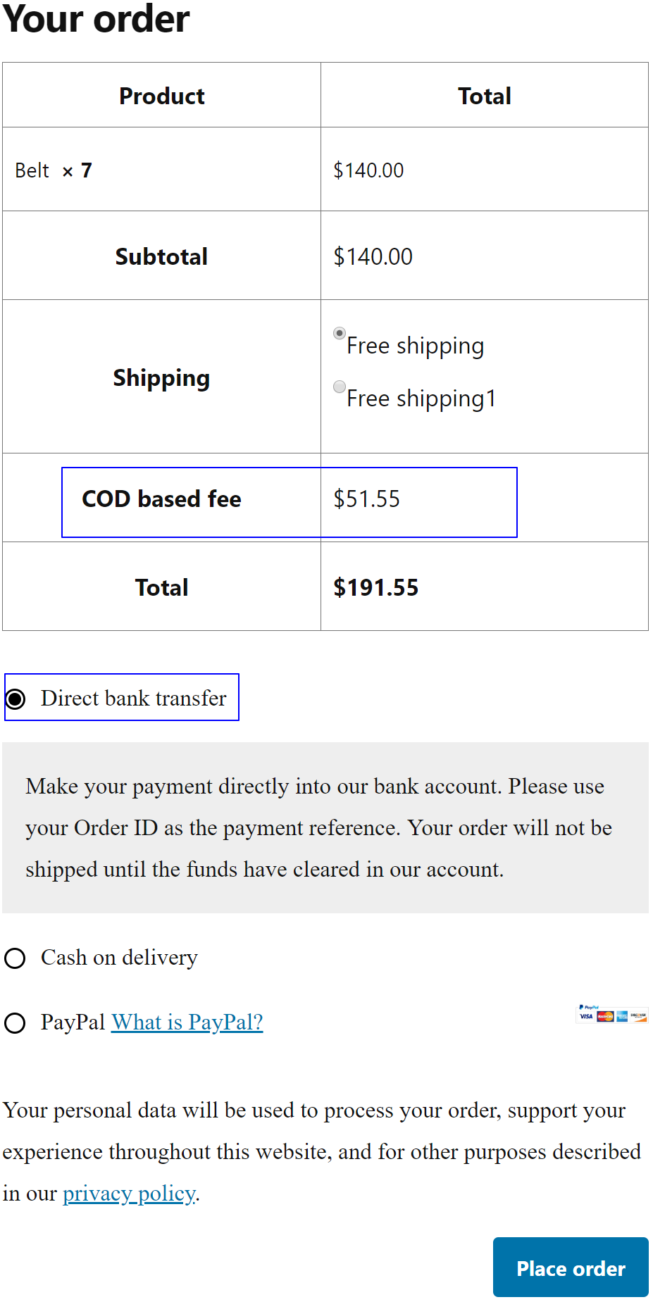 How to add fee based on the specific Payment gateway - DotStore Knowledge Base