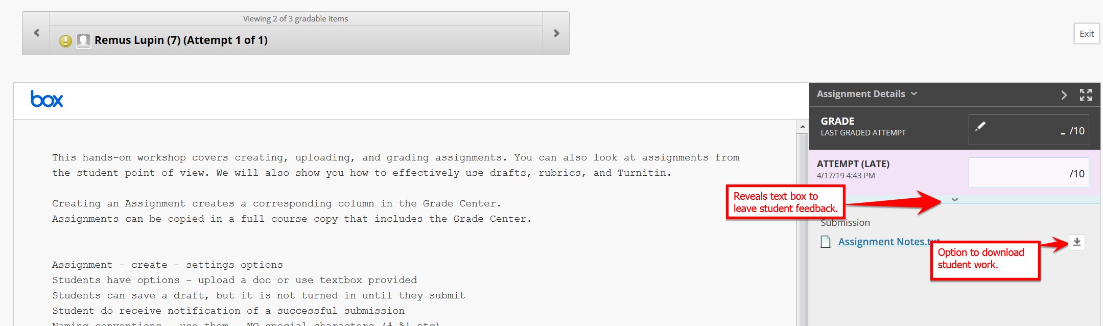 Grading: Grading an Assignment - CSCC DEIS Knowledge Base