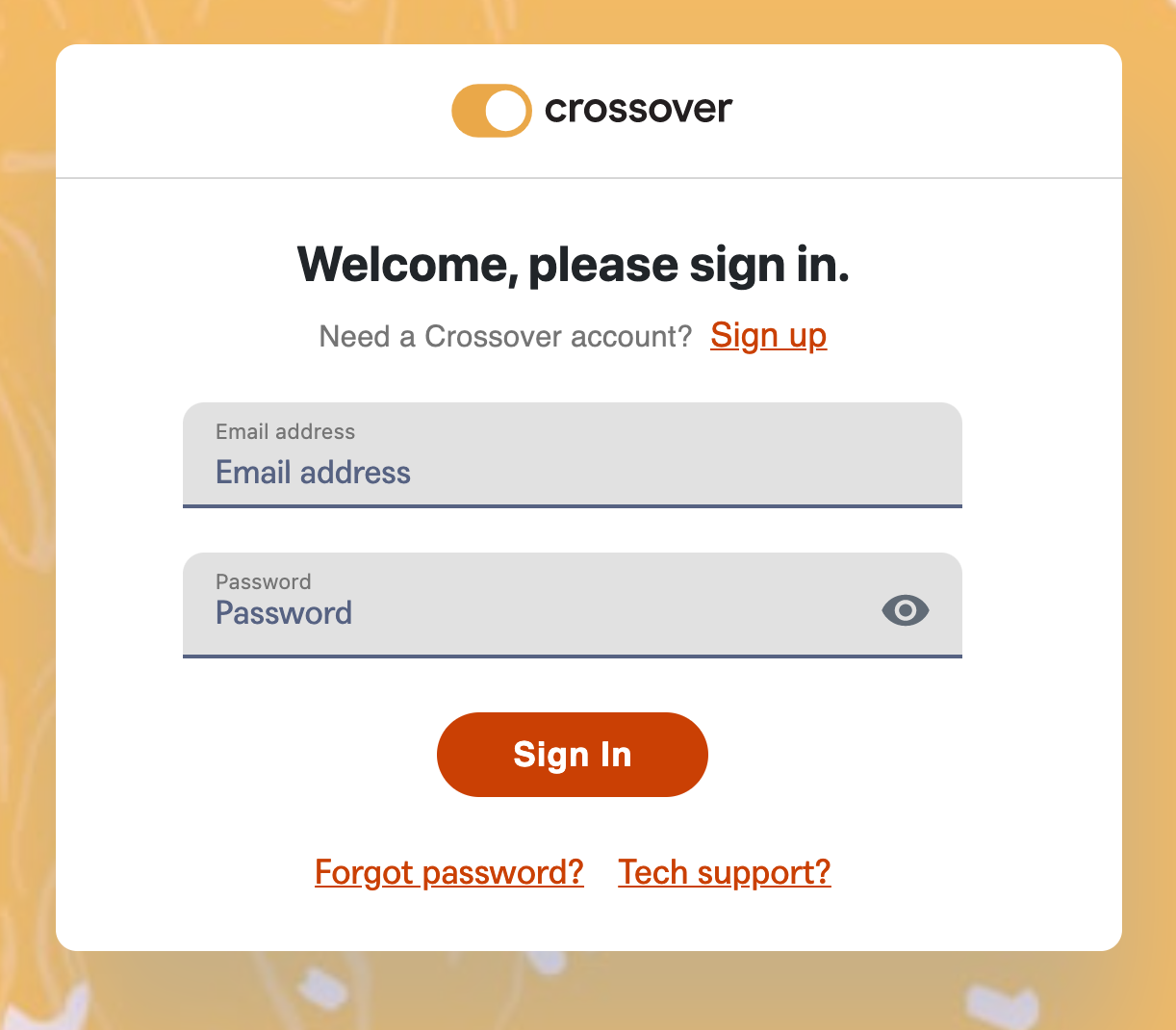 Creating a Crossover Health account - Crossover Health Platform