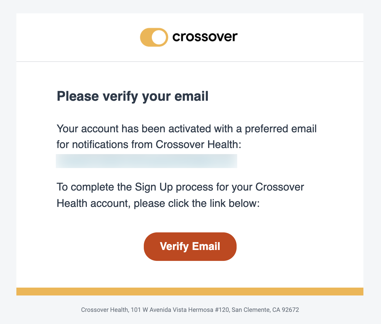 Creating a Crossover Health account - Crossover Health Platform