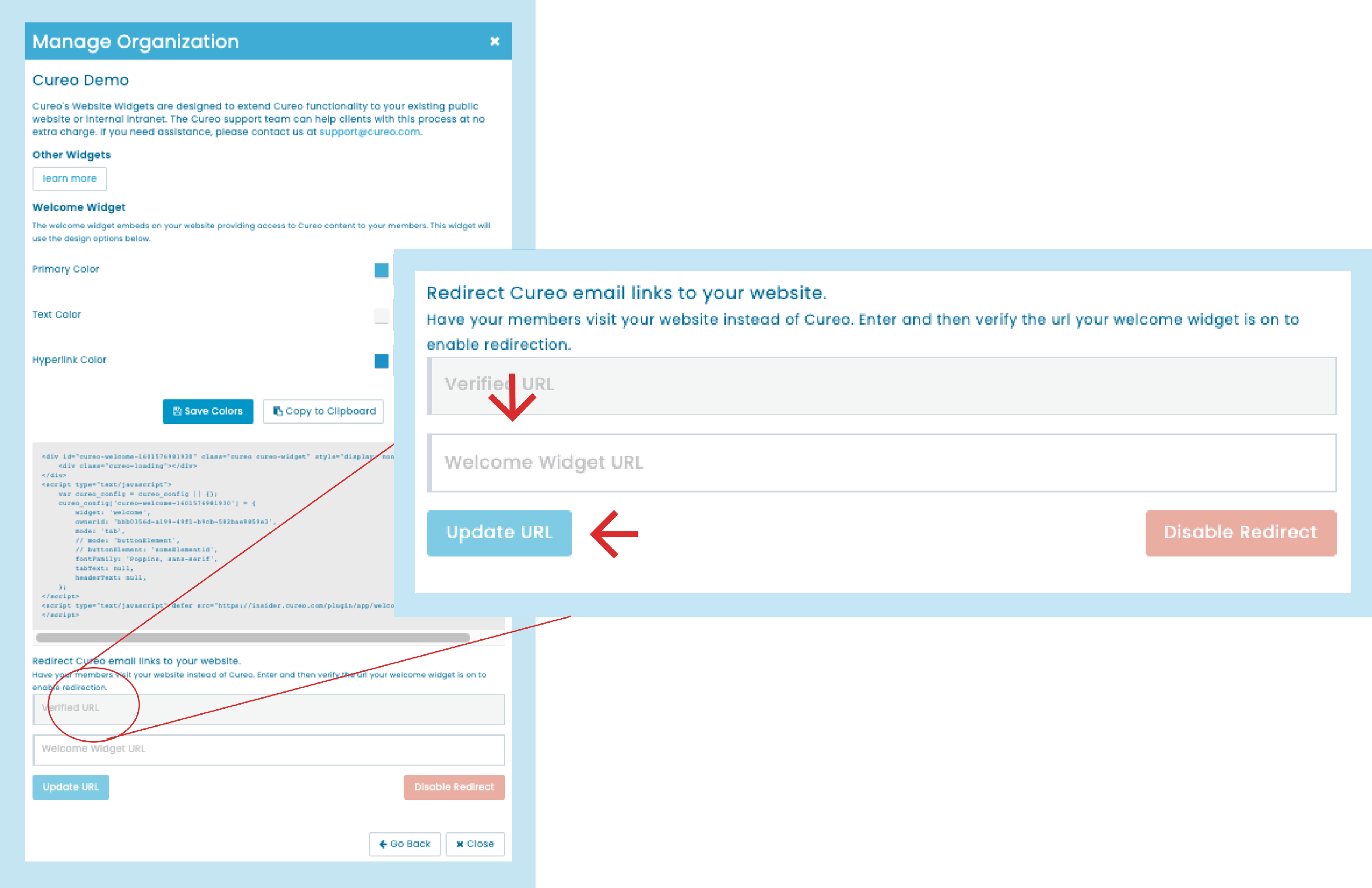 Installing the Cureo Welcome Widget - Cureo Knowledge Base