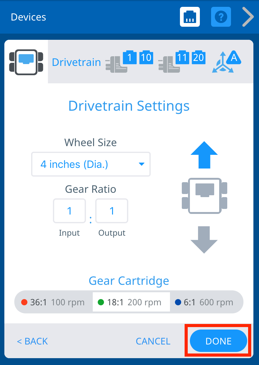 How To Configure A 4 Motor Drivetrain Vexcode V5 Blocks Vex Robotics Knowledge Base 