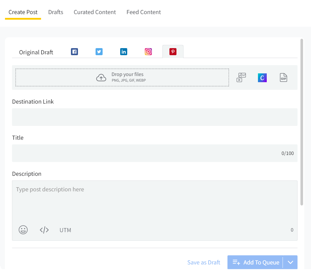 How Can I Customize Posts For Pinterest Socialpilot Help