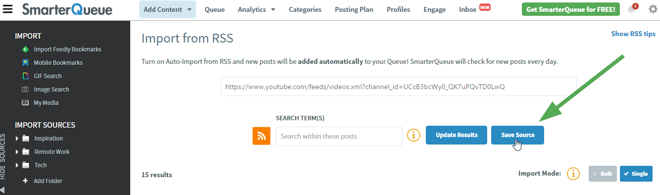 How To Set Up & Auto-Import Posts From A YouTube Channel Or Playlist - SmarterQueue Help Center