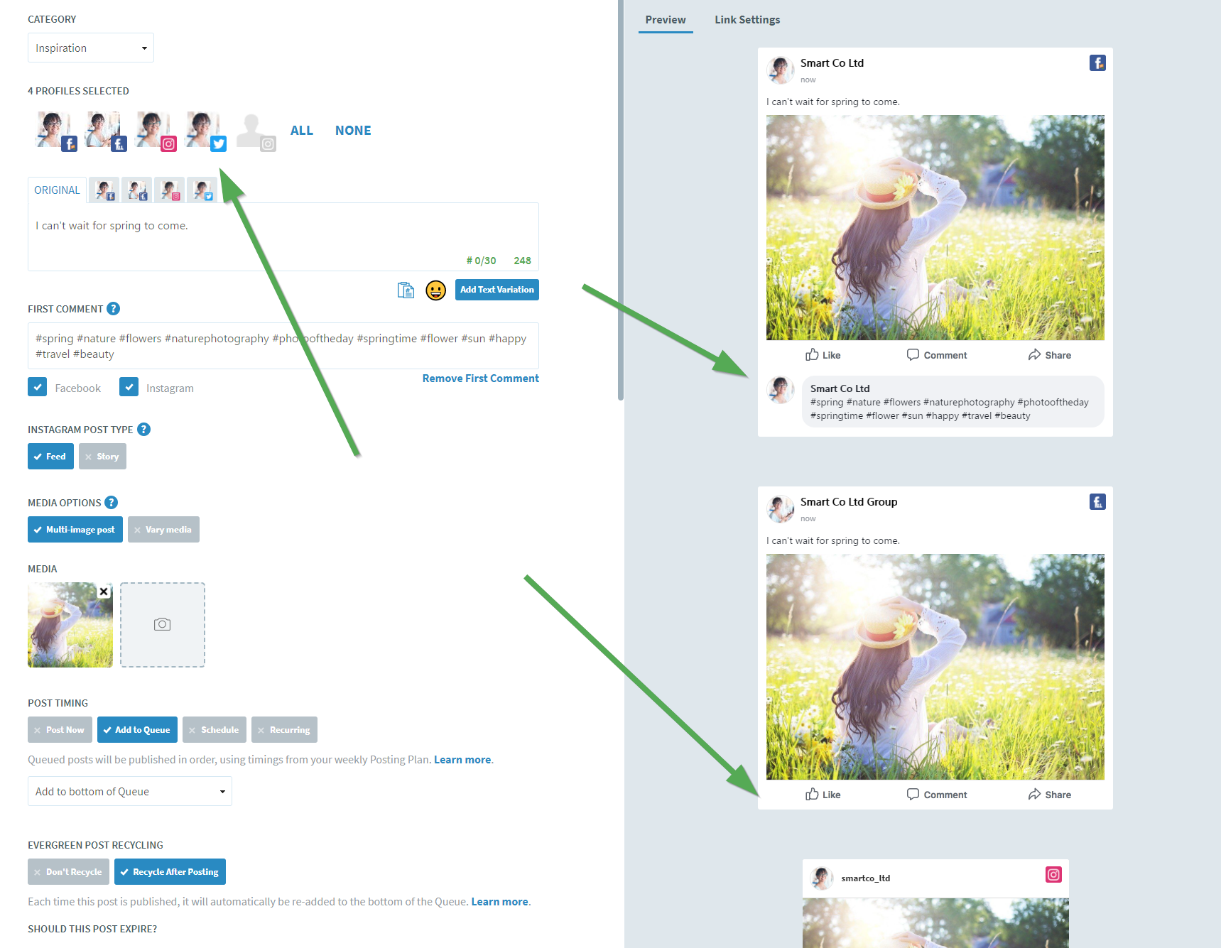 How To Publish First Comments Smarterqueue Help Center