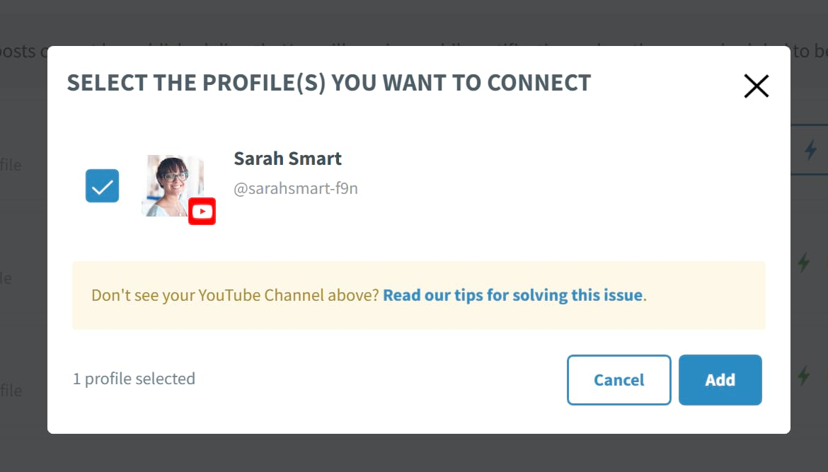 📹 How To Add Or Remove A Social Profile - SmarterQueue Help Center