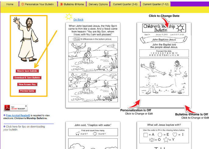 Getting Started: Children's Worship Bulletins - Children's Worship ...