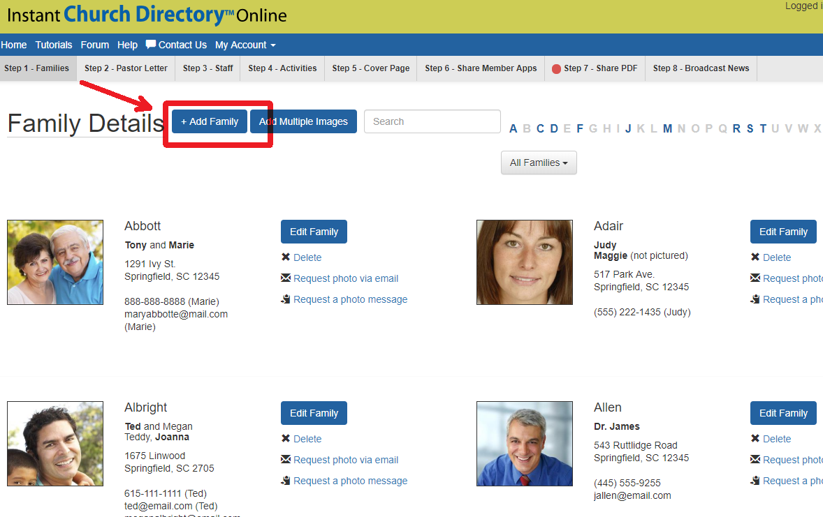 Creating a sample directory for committee approval - Instant Church ...