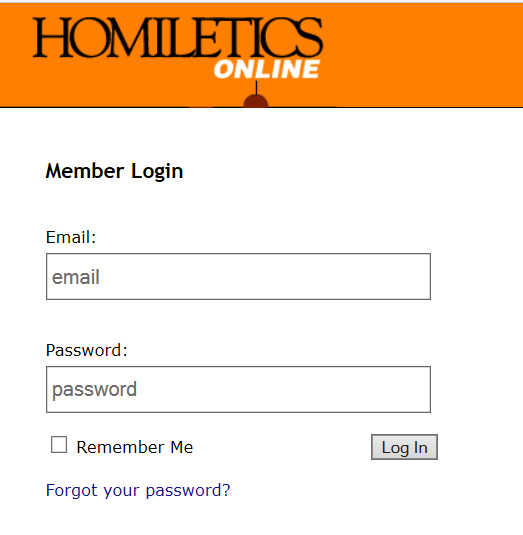 How to Log Into Homiletics Online - Homiletics Online