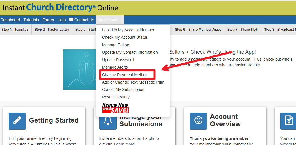 Payments and Invoices - Instant Church Directory