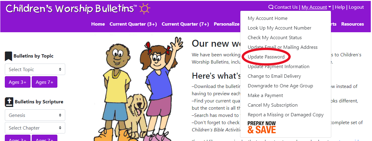 How to Log In to Children's Worship Bulletins - Children's Worship ...