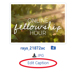 Using the Online Caption Editor - ChurchArt Online