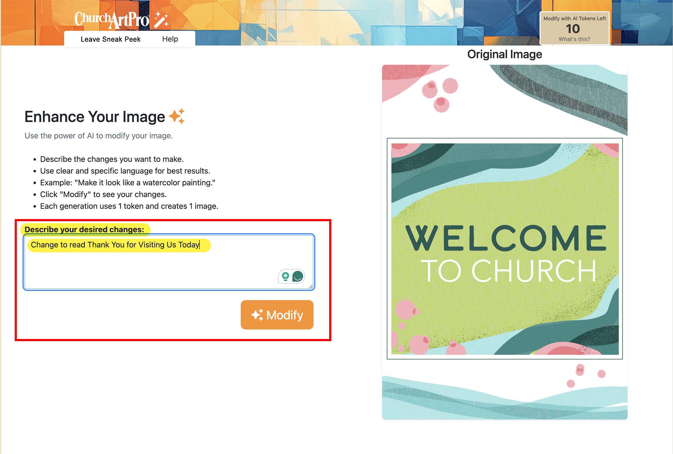 Modify Images with AI (Sneak Peek Preview) - ChurchArt Online