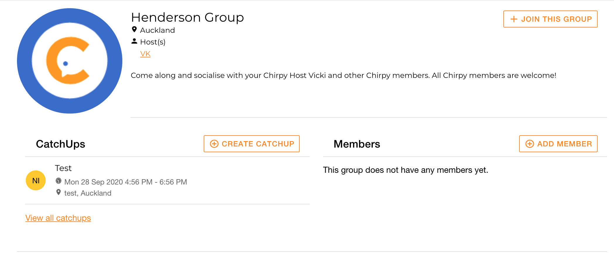 Create a catchup - Chirpy Plus Knowledge Base