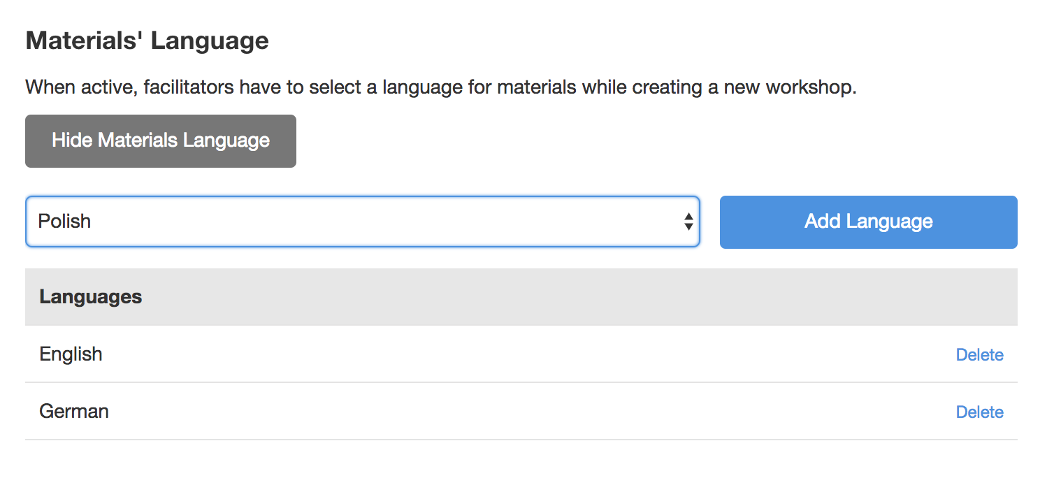 How to add a new materials language - Workshop Butler