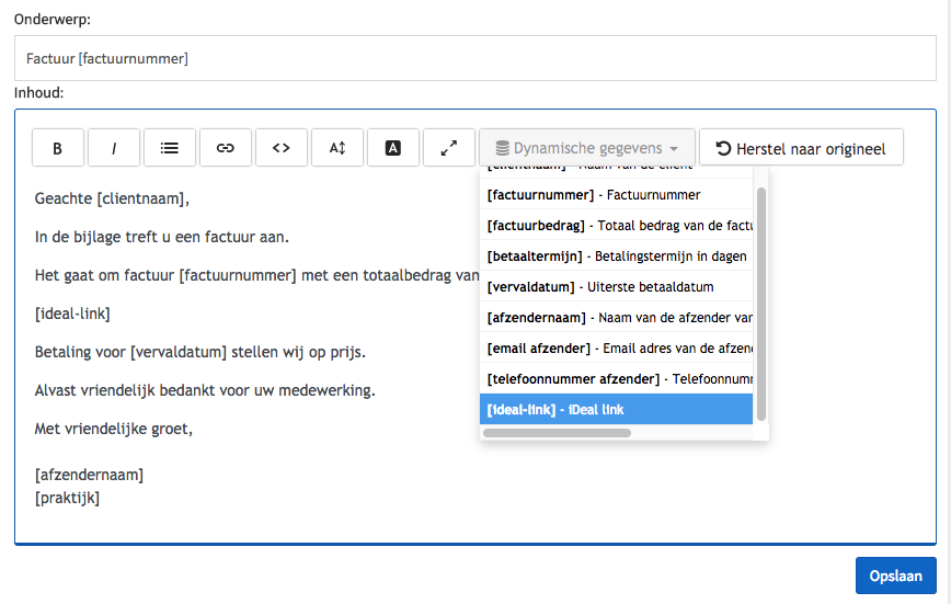 iDEAL betalingen - MijnDiAd praktijksoftware kennisbank